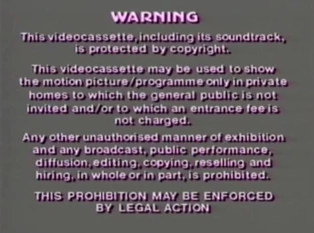 Video Collection International, Lollipop Video and Thames Video Warning ...