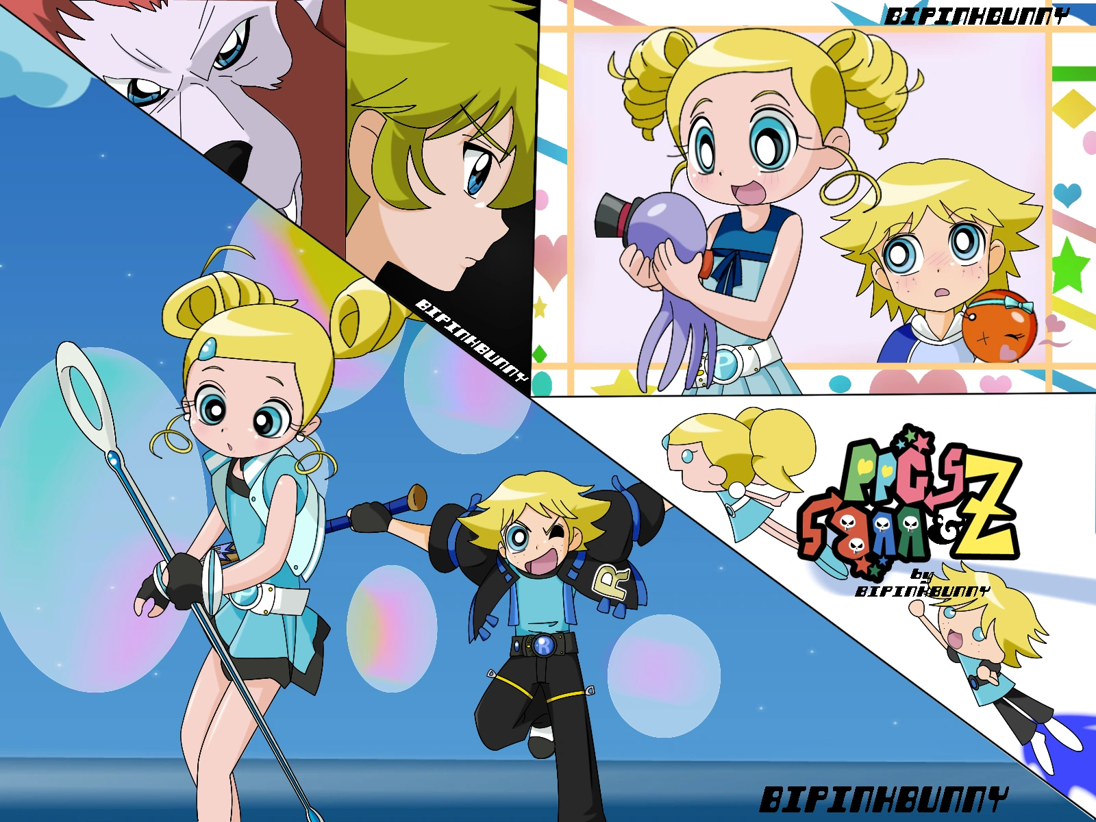 Powerpuff Girls Bubbles And Boomer In Love