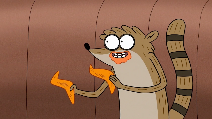 Image - S7E22.098 Rigby Dual Wielding Chicken Wings.png | Regular Show ...