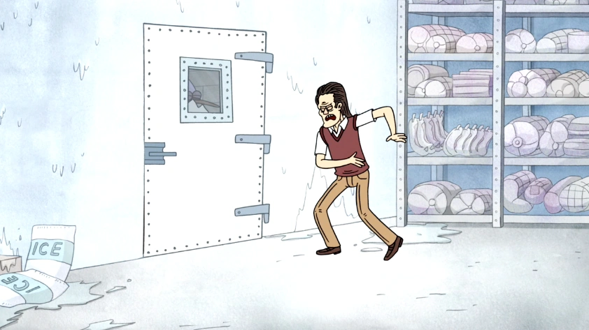 Image - S4E17.226 Gregg Closes the Meat Locker Door.png | Regular Show ...