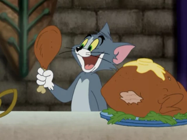 Image - Medieval Menace - Tom and chicken leg.PNG | Tom and Jerry Wiki ...
