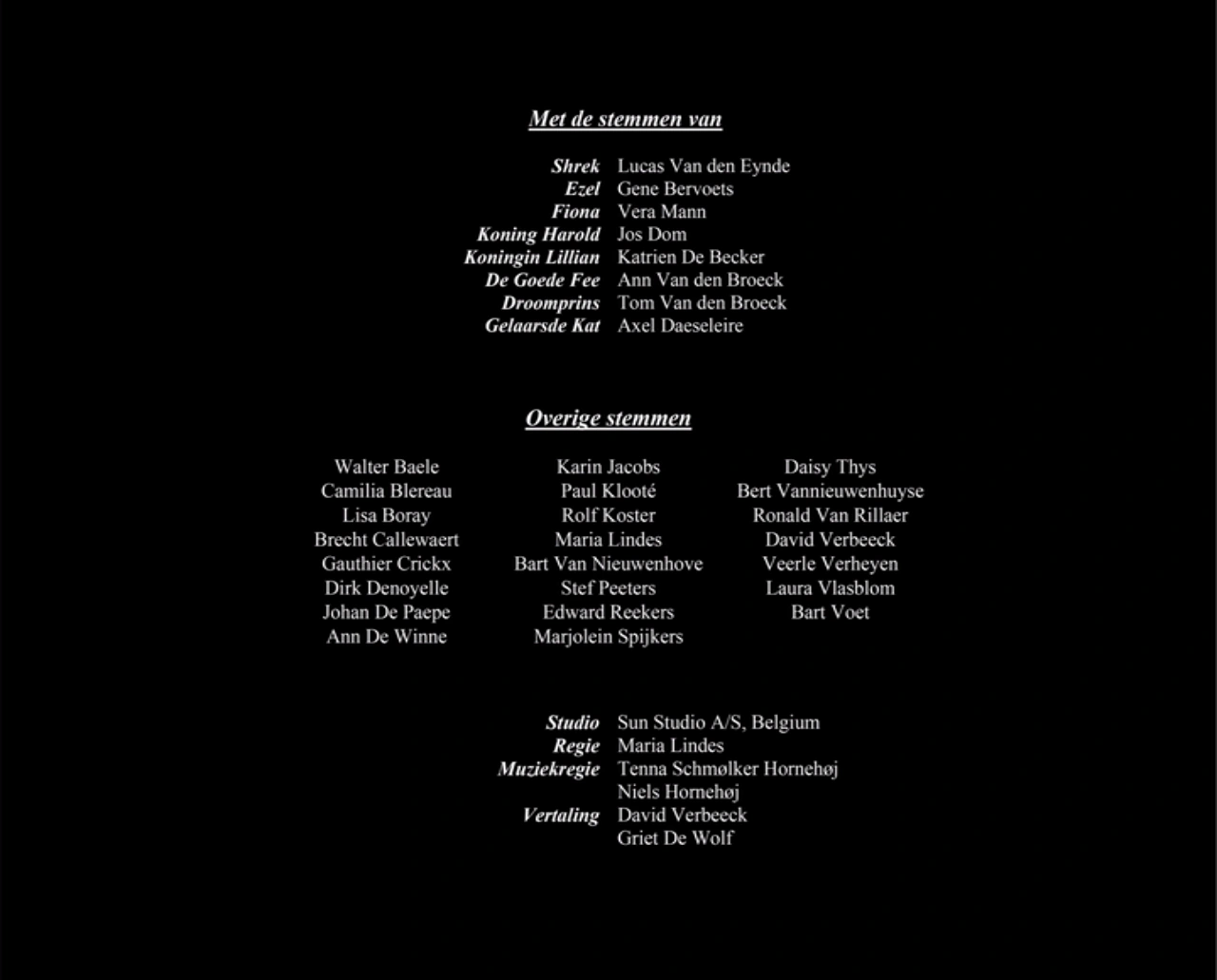 Image - Shrek 2 Flemish Credits.png | Anime Voice-Over Wiki | FANDOM ...