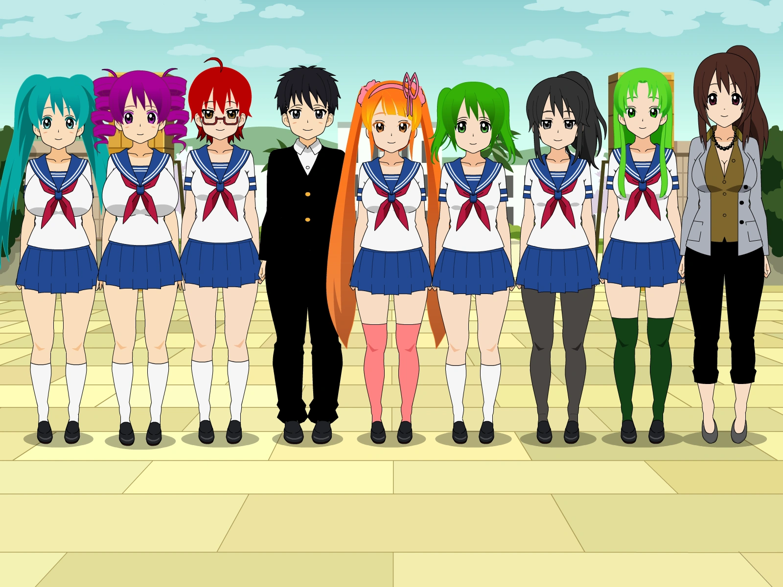 All yandere simulator main characters - oplairport