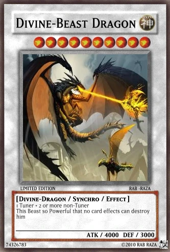 Image - Divine-Beast Dragon.jpg | Yu-Gi-Oh Card Maker Wiki | Fandom ...